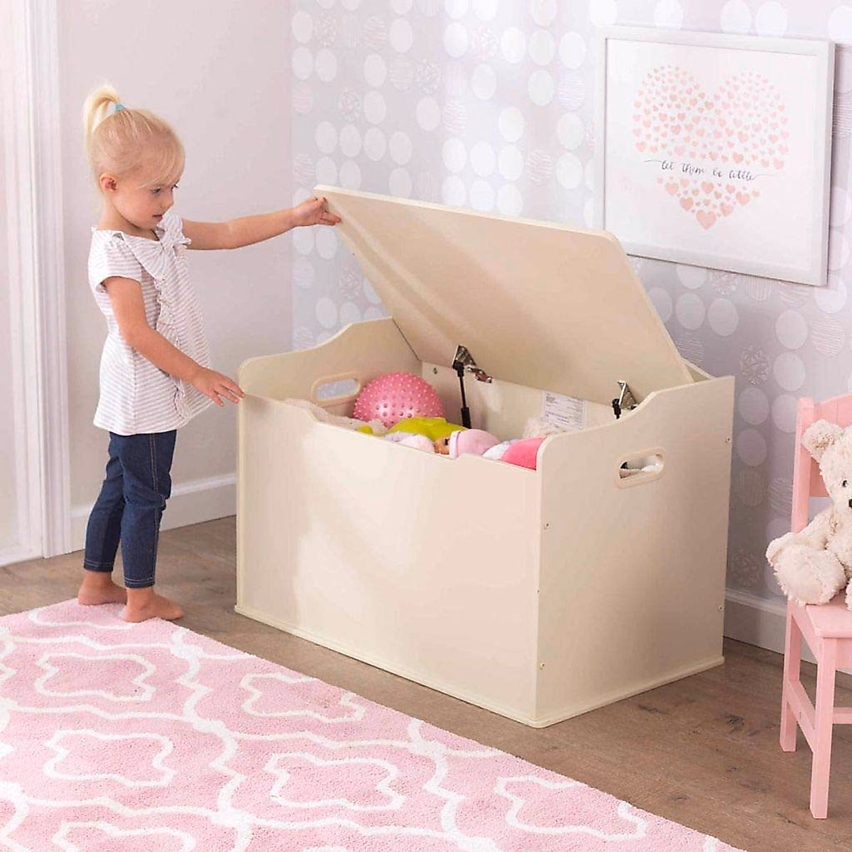 KidKraft Austin Toy Box, Vanilla