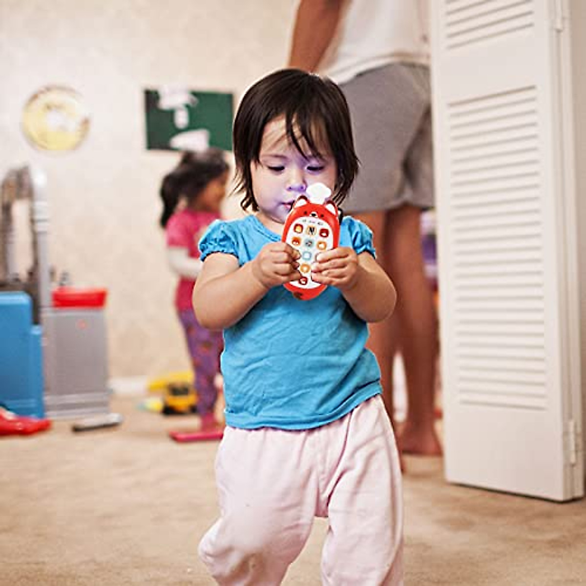 Baby Music Simulation Touch Screen Phone, Cat Foxes Chef Mobile Phone Baby Soft Glue Chewable Educational Toys 0-3 Years Old, Teething Gifts For Your Little One