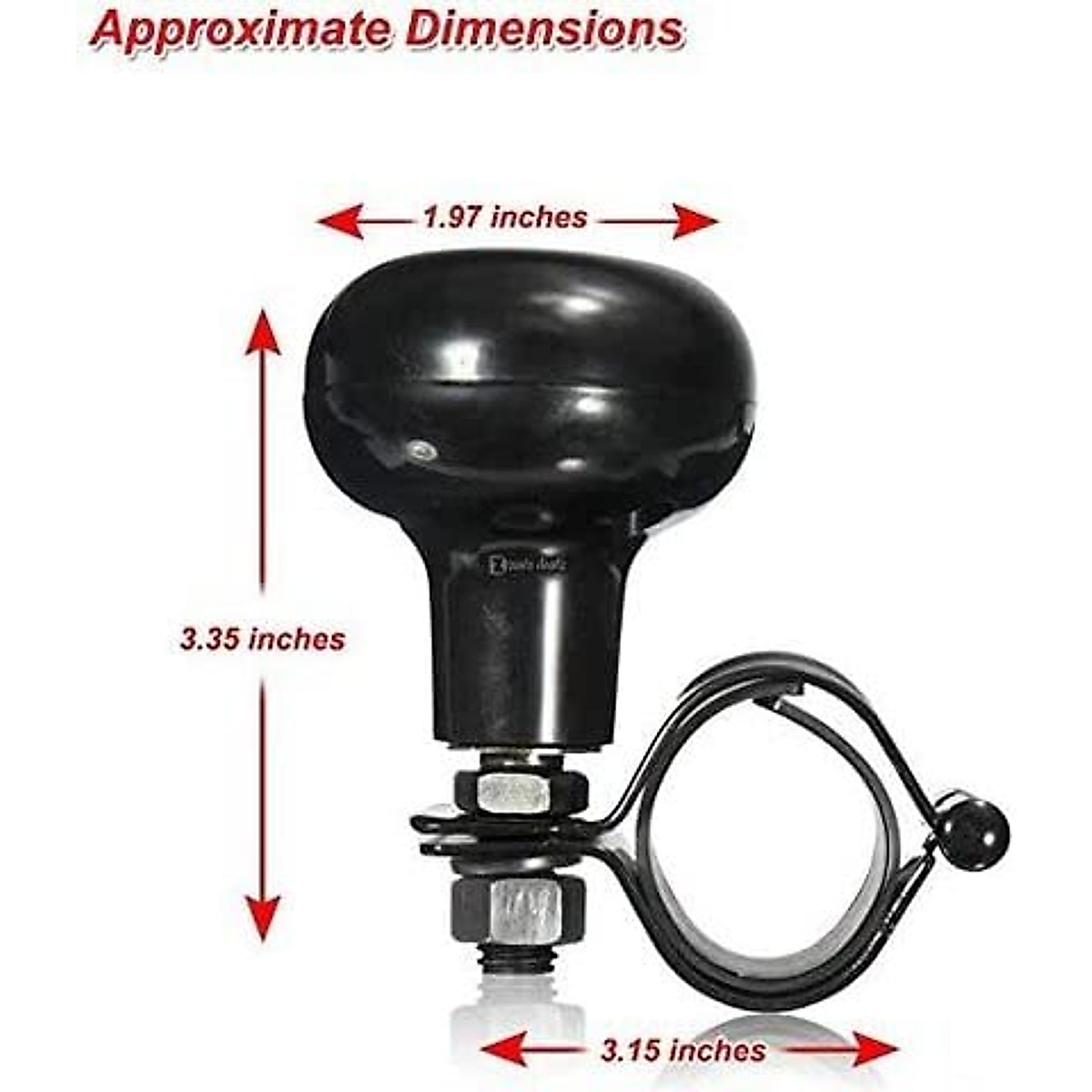 Zento Deals Classic Black Universal Fit Vehicle Steering Wheel Suicide Spinner Premium Quality Power Handles (black 1)