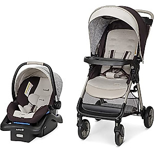 Safety 1st Smooth Ride QCM Travel System, Fast, 1-Hand Lift to fold, Dunes Edge