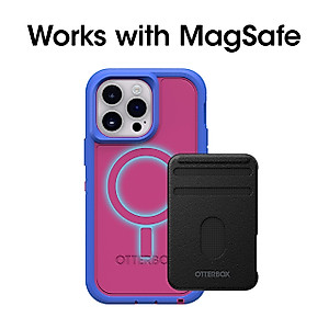 OtterBox iPhone 14 Pro (ONLY) Defender Series XT Case - Blooming Lotus (Pink), screenless, Rugged, Snaps to MagSafe, Lanyard Attachment
