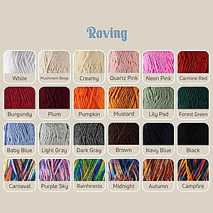 Sensy Roving Yarn, 3.5 oz, 132 Yards, Gauge 5 Bulky (Forest Green)