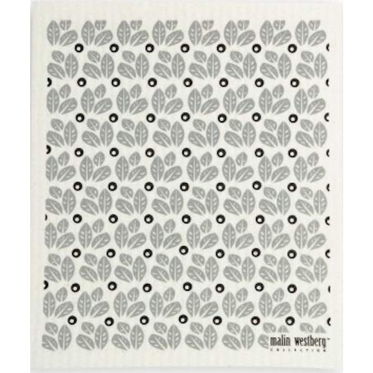 Trendy Tripper Swedish Dishcloths/Sponge Cloths - Packs of 4 Different Designs in Grey (4-Pk Grey: Garden, Berries, BLOMMORS, Country Life Flow)