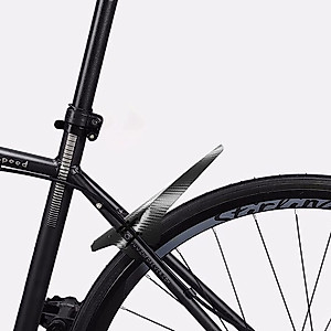 2PCS Mountain Bike Fender MTB Mud Guard, Adjustable Carbon Fiber Bicycle Mudguard Front + Rear Fender Set Compatible with 26"/27.5"/29" Waterproof Mountain Bike Mud Guards, Easy to Install