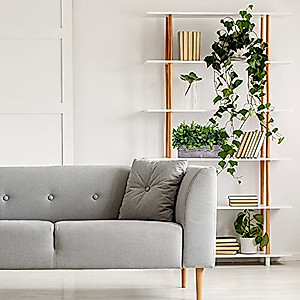 Artificial Eucalyptus Plant in Rustic Rectangular Wooden Planter Box Faux Potted Herb Plant Greenery Arrangement for Farmhouse Indoor Wedding Table Centerpiece Mantel Shelf Kitchen Decor