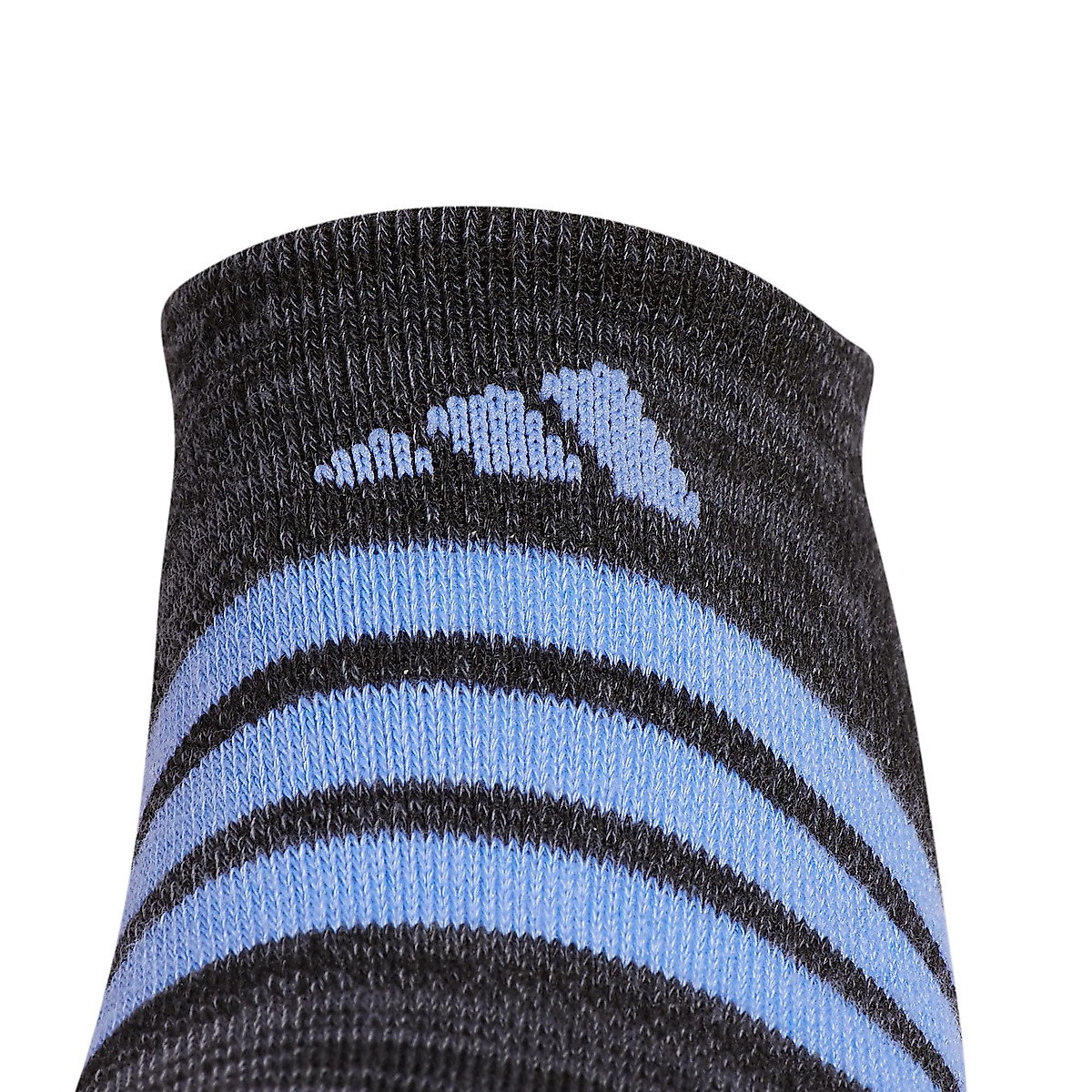 adidas Women's Superlite Super No Show Socks (6-Pair), Black/Blue Fusion/Onix Grey, Medium