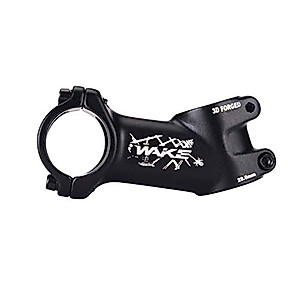 MTB Stem 31.8 Stem 70mm 25 Degree Wake Mountain Bike Stem Short Handlebar Stem for Most Bicycle, Road Bike, MTN, BMX, Fixie Gear, Cycling (Aluminum Alloy, Black)