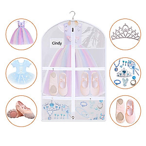 Dance Costume Garment Bag, 3 Packs Dance Garment Bag, Costume Bags For Dancers, Garment Bag for Hanging Clothes, Garment Bag for Dance Costumes,Garment Bags with Pockets for Dance