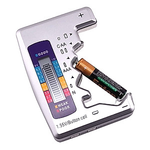 Battery Tester Checker Seven Type of Battery C AA AAA D N 9V (6F22) and 1.55V Batteries…