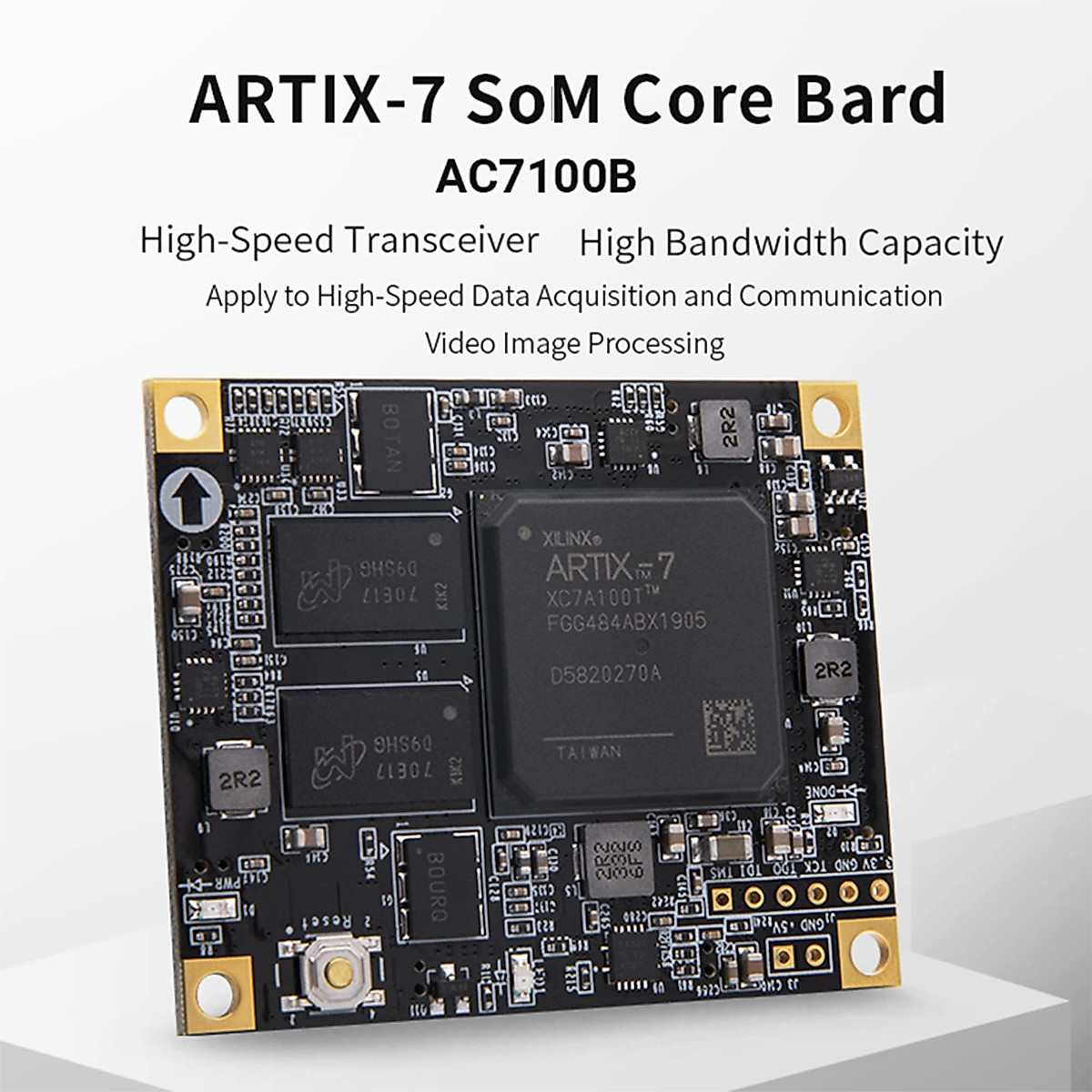 MiiElAOD SoM AC7100B: XILINX Artix-7 XC7A100T FPGA Core Board Industrial Grade Module