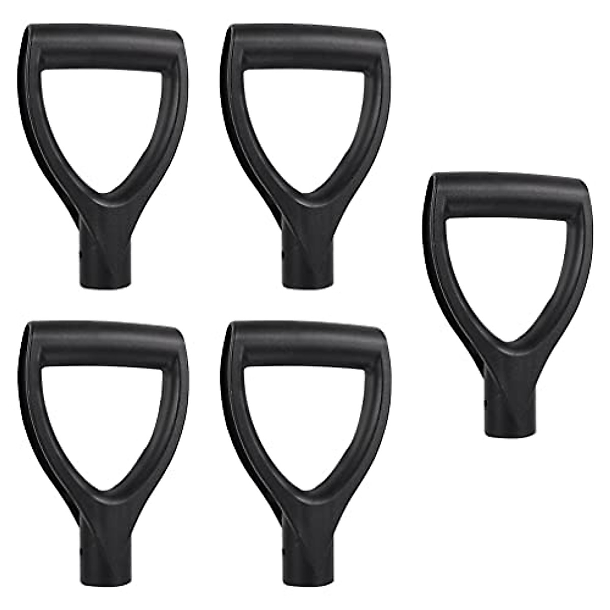Yardwe 5Pcs Plastic Spade Handle Shovel D Grip Handle Spade Snow Shovel Handle Spade Snow Scoop Digging Raking Tools Garden Accessories Black