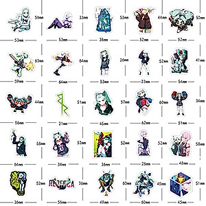 62Pcs Edgerunners Anime Stickers Pack, Manga Poster Cartoon Vinyl Waterproof for Water Bottle,Laptop,Phone,Skateboard,Scrapbooking,Journaling Gifts for Adults Teens Kids for Party Favor Supply
