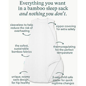 PurComfy Supersoft Sleep Sack 0.5 TOG, Premium Bamboo Viscose Baby Sleeping Bag, Lightweight Sleepsack 6-15 Months