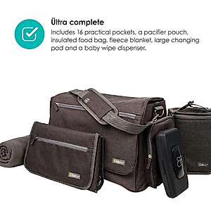 bblüv - Ültra - Large Capacity Diaper Bag, Multi-Function, Mommy Travel bag, Changing Pad included - Diaper Bag with Changing Station – Free hand on the stroller, Tote or Crossbody Holding