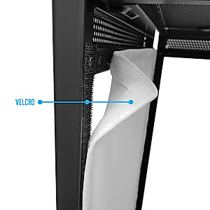 AxcessAbles Portable DJ Facade Booth with Black and White Lighting Scrims, Carry Cases | Standing DJ Table - 40" x 20" | DJ Controller Stand | Recording Mixer Stand| DJ Booth (ES-01)