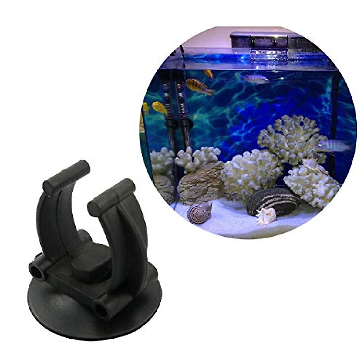 ZRM&E 10pcs Fish Tank Heating Rod Sucker Fixing Clip 35mm Aquarium Heater Suction Cups Suckers Clips Diving Lamp Suction Cup Silica Gel Sucker for Fish Tank