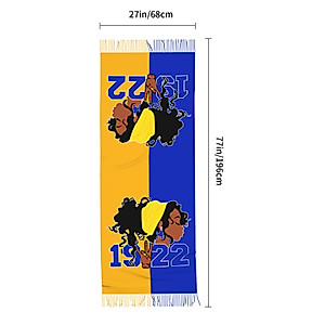 Sigma Gamma Cashmerette Fringed Scarf Rho sorority paraphernalia Warm Large Blanket Wrap Shawl for Women Cashmere Scarf