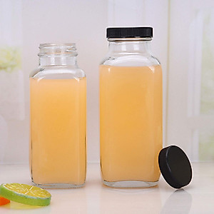 8 oz Glass Bottles,Reusable Glass Water Bottles With Airtight Lids,Vintage Drinking Bottles for Smoothies,Kombucha,Tea,Juicing Bottles Beverage Bottle Milk Bottles With Caps,Liquid Storage Jars 30pack