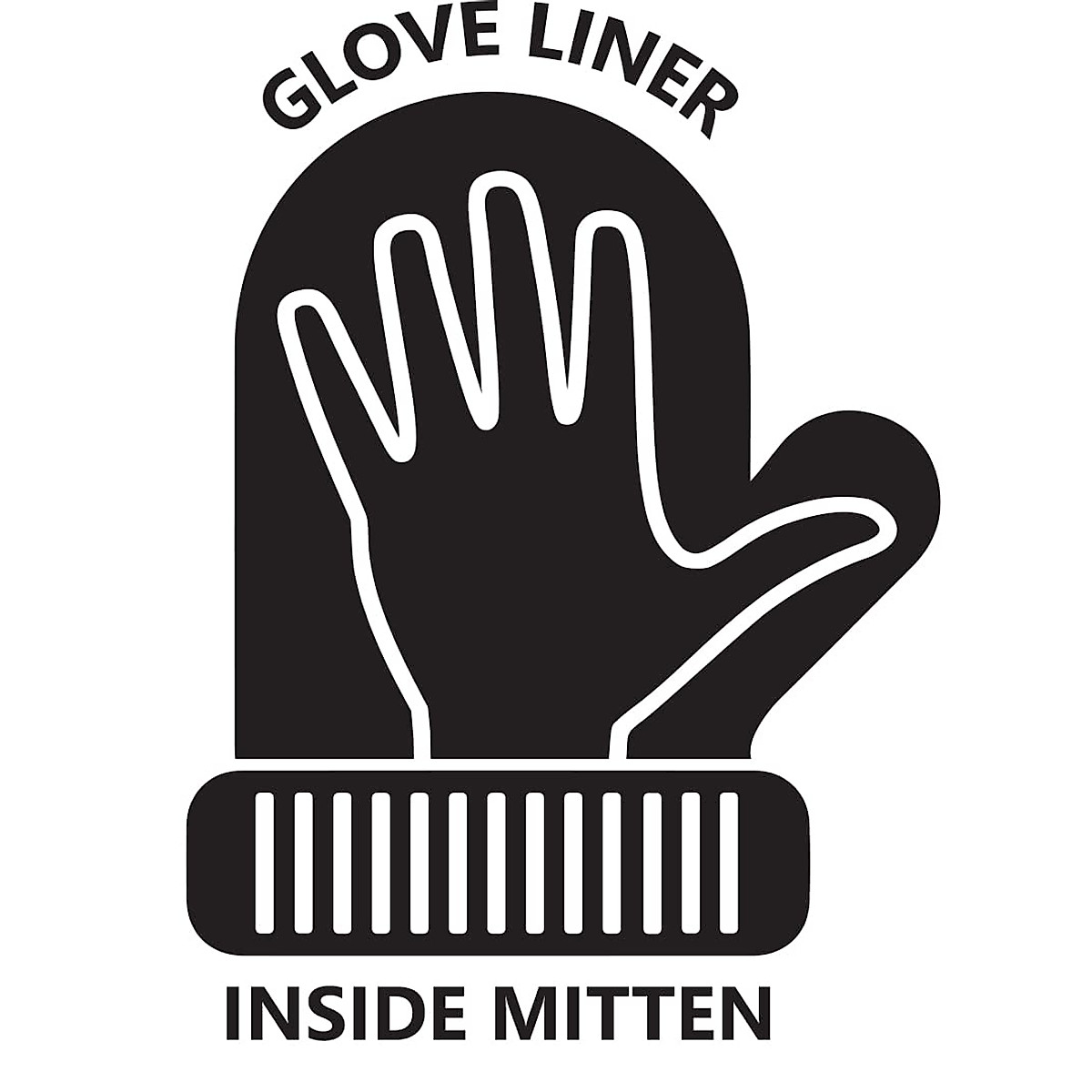 Broner Ladies Fleece Glitten, Mitten with Glove Liner, Black, M/L