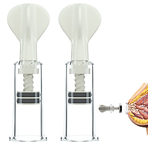 Inverted Nipple Puller 2 PC Nipple Aspirator Corrector, Nipple Corrector for Inverted Flat and Shy Nipple, Can be Used for Breastfeeding or Women