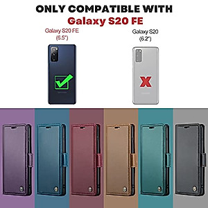 Samsung Galaxy S20 FE 5G Wallet Case,Magnetic Stand Flip Protective Leather Case Purse Style with RFID Blocking Card Holder Case Wallet for Samsung Galaxy S20 FE 5G 6.5 inch (Fashion Purple)