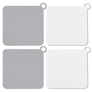 4PCS Drain Covers, Drain Covers to Keep Bugs Out, Bathtub Drain Stopper, Shower Drain Cover, Shower Drain Cover Silicone Anti Odor, 2 White, 2 Grey