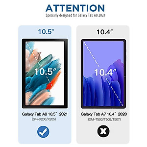 TiMOVO Case for Galaxy Tab A8 10.5 inch 2022 SM-X200/SM-X205, Multiple Viewing Angles Folding Stand Case with Document Card Slots and Hand Hold Strap Fit Samsung Tab A8 Case, Dreamy Nebula