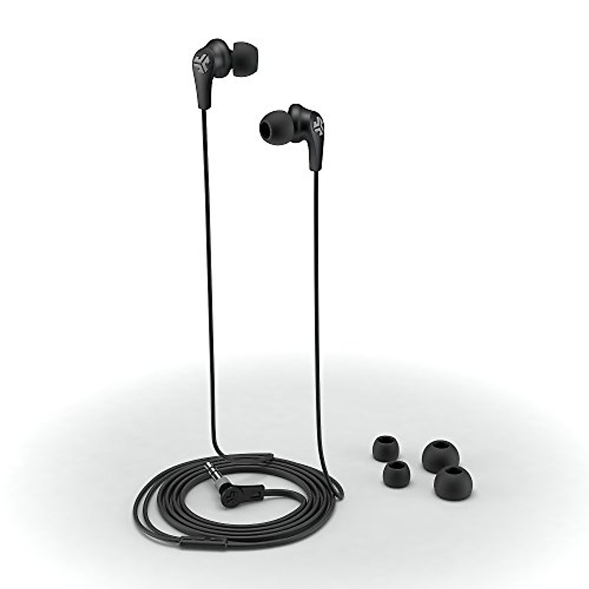 JLAB Audio JBuds2 Premium in-Ear Earbuds Guaranteed Fit, Guaranteed for Life - Black