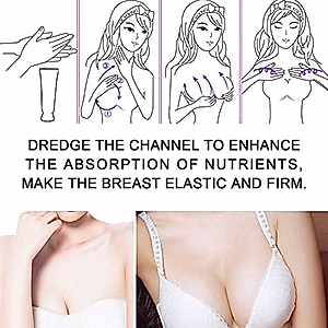 Breast Enhancement Cream, Breast Enhancer Cream - Breast Growth Cream to Lift, Firm, Tighten Breast for Breast Growth & Breast Enlargement Lotion Cream, Fits for Sensitive and All Skin Type - 60g