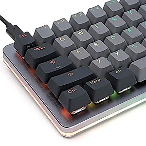 Drop ALT Mechanical Keyboard — 65% (67 Key) Gaming Keyboard, Hot-Swap Switches, Programmable Macros, RGB LED Backlighting, USB-C, Doubleshot PBT, Aluminum Frame (Halo True, Gray)