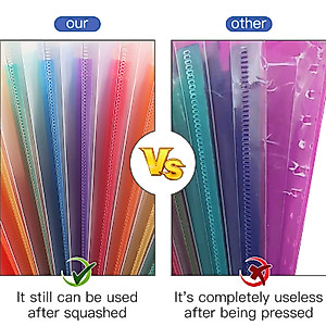 4 Pack 7-Pocket Expanding File, Plastic Expandable File Folder with Pockets, A4/Letter Size Accordion Organizer Folder, for School and Office Supplies - Black&Blue&Pink&Yellow