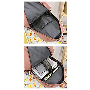 Kawaii Bunny Backpack Cute Bunny Ears Backpack for School Girl Teens Waterproof Carrot Satchel Travel Bag Bookbag School Bag (Pink, Large)