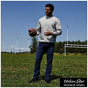 Urban Star Mens Jeans Relaxed Fit – Straight Leg Stretch Jeans for Men – Ultimate Comfort Superflex Pants Dark Blue 36W x 30L