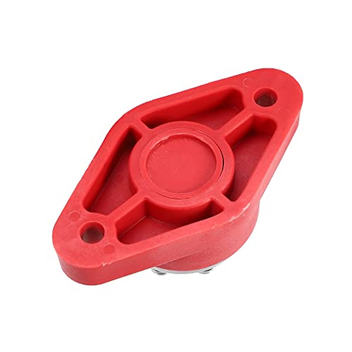 X AUTOHAUX 1 Set 3/8" Power Distribution Block 8 Point Bus Bar 18 Screws Terminal Block with Cover for Boat Car Marine Battery Junction Block Plastic Metal Red
