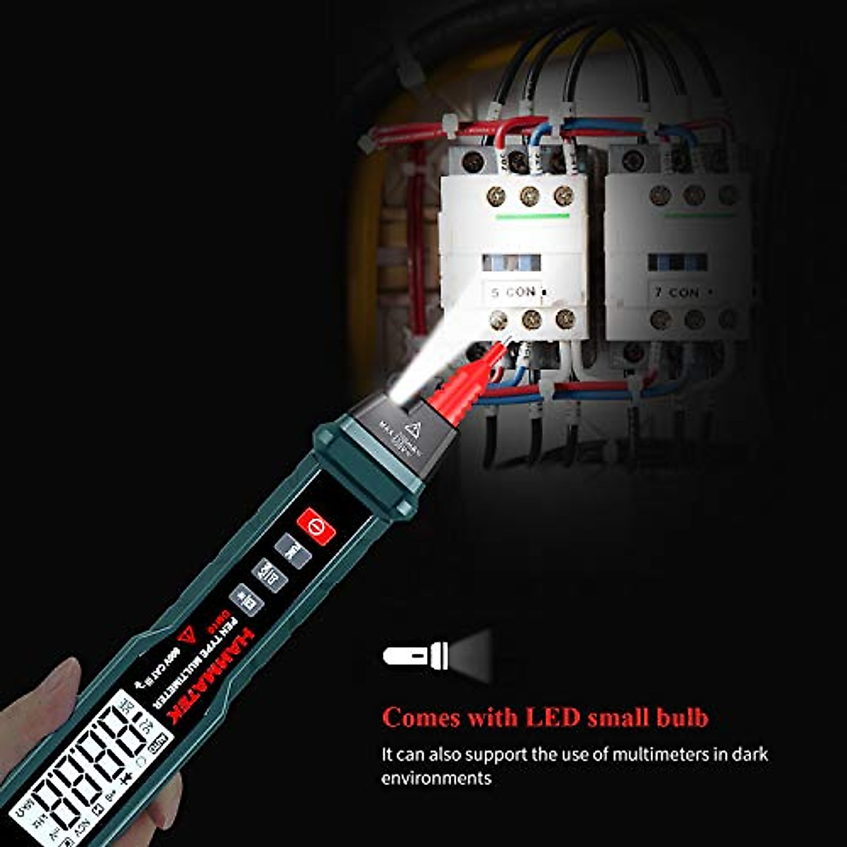 Pen Type Digital Multimeter, Electrical Tester with NCV,AC/DC Voltmeter Ammeter Ohmmeter, Resistance, Live Line Digital Testers with Backlit and Flashlight