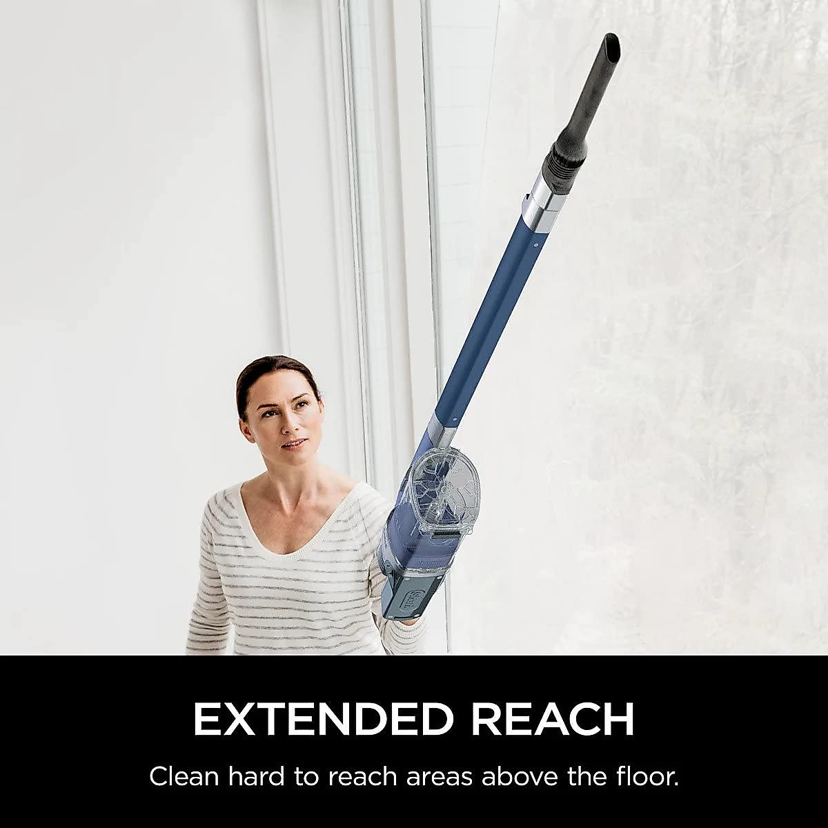 Shark IZ361H Cordless Pet Plus Stick Vacuum with Anti-Allergen Complete Seal, Blue (Renewed)