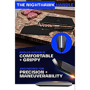 Dalstrong Massive Meat Cleaver Knife - 9 inch - Obliterator - Shadow Black Series - Black Titanium Nitride Coated - High Carbon 7CR17MOV-X Steel - Heavy Duty - Razor Sharp - Sheath - NSF Certified