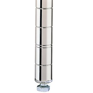Metro 86P Metro Site Select Chrome Plated Steel Stationary Post, 1" Diameter x 86-5/8" Height (Pack of 4)