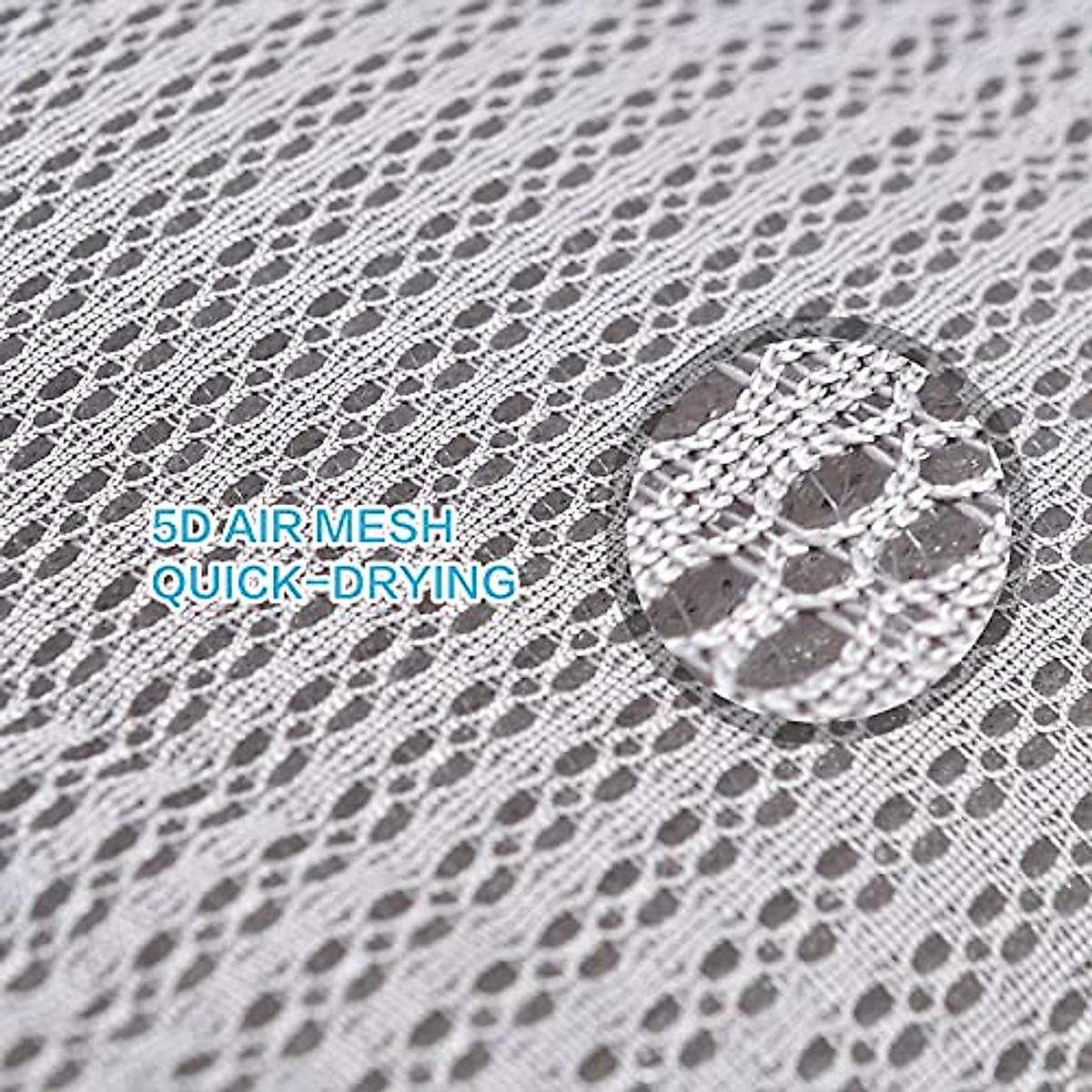 OMYSTYLE Bath Pillows for Tub, Bathtub Pillows with Soft 5D Air Mesh & 5 Large Suction Cups, Quick Dry Spa Bath Pillow for Neck, Head, Shoulder and Back Support - Soft, Non-Slip, Extra Thick | Gray