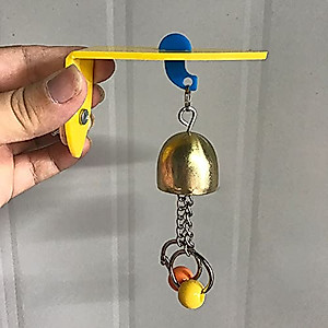 Shuoxpy Pet Bird Bell Toy Parrot Bell Toy Bird Cage Bell Toy for Parakeet Budgies Lovebirds Cockatiel Conure