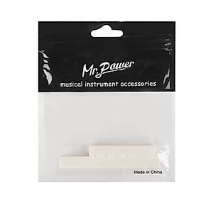 Mr.Power 6 String Guitar Bone Bridge Saddle and Nut Made of Real Bone (For classic)