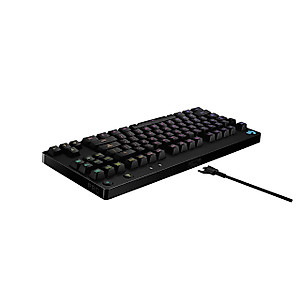 Logitech G Pro Mechanical Gaming Keyboard, 16.8 Million Colors RGB Backlit Keys, Ultra Portable Design, Detachable Micro USB Cable