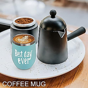 Best Day Ever Funny Wine Tumbler 12 Oz Stainless Steel Insulated Mug Double Wall Water Cup with Lid