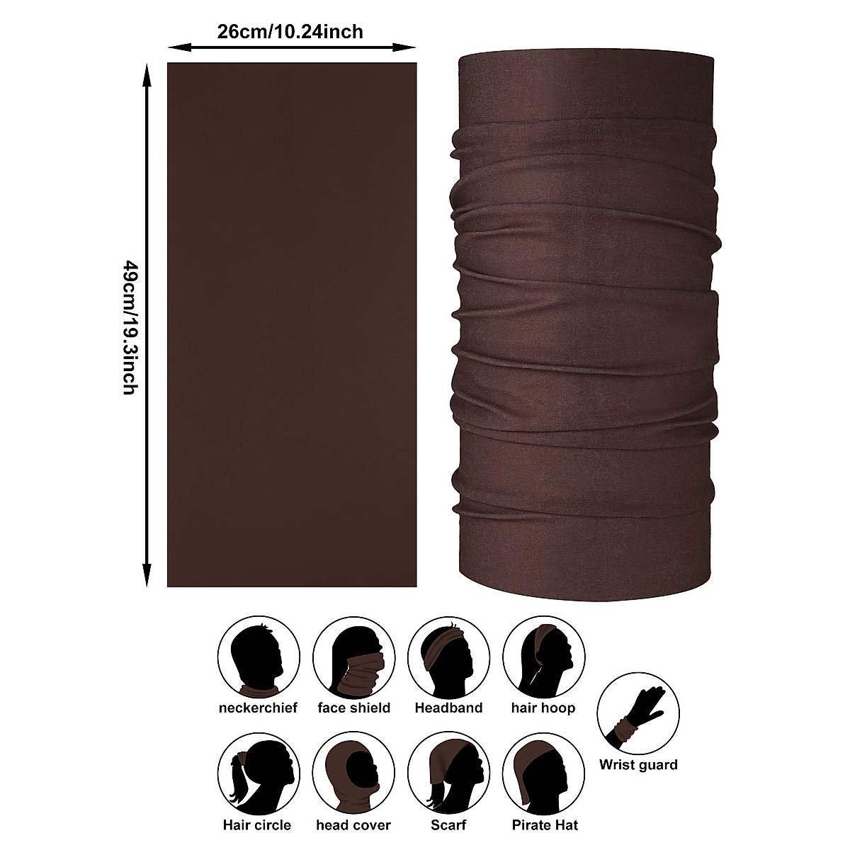 12 Pieces Balaclava Face Mask Headbands Colorful Headwear Scarf UV Protection Neck Gaiter with Reflective Tape for Women Men Outdoor Sports