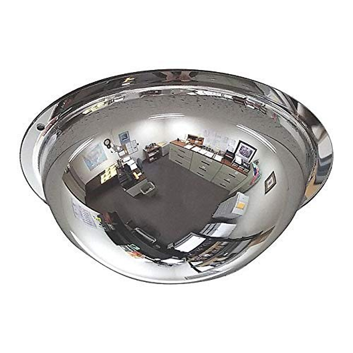 Indoor Acrylic Full Dome Mirror, 360 Viewing Angle, 8" Dia, Wall/Ceiling Mountable