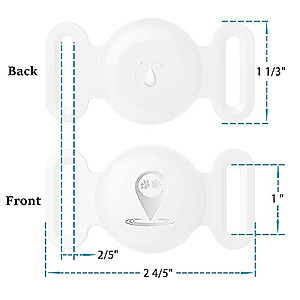 Airtag Dog Collar Holder,1 Pack Waterproof Airtag Holder for Apple Airtag Fitted Within 1 inch Medium & Large Airtag Dog Collar and Airtag Cat Collar Waterproof