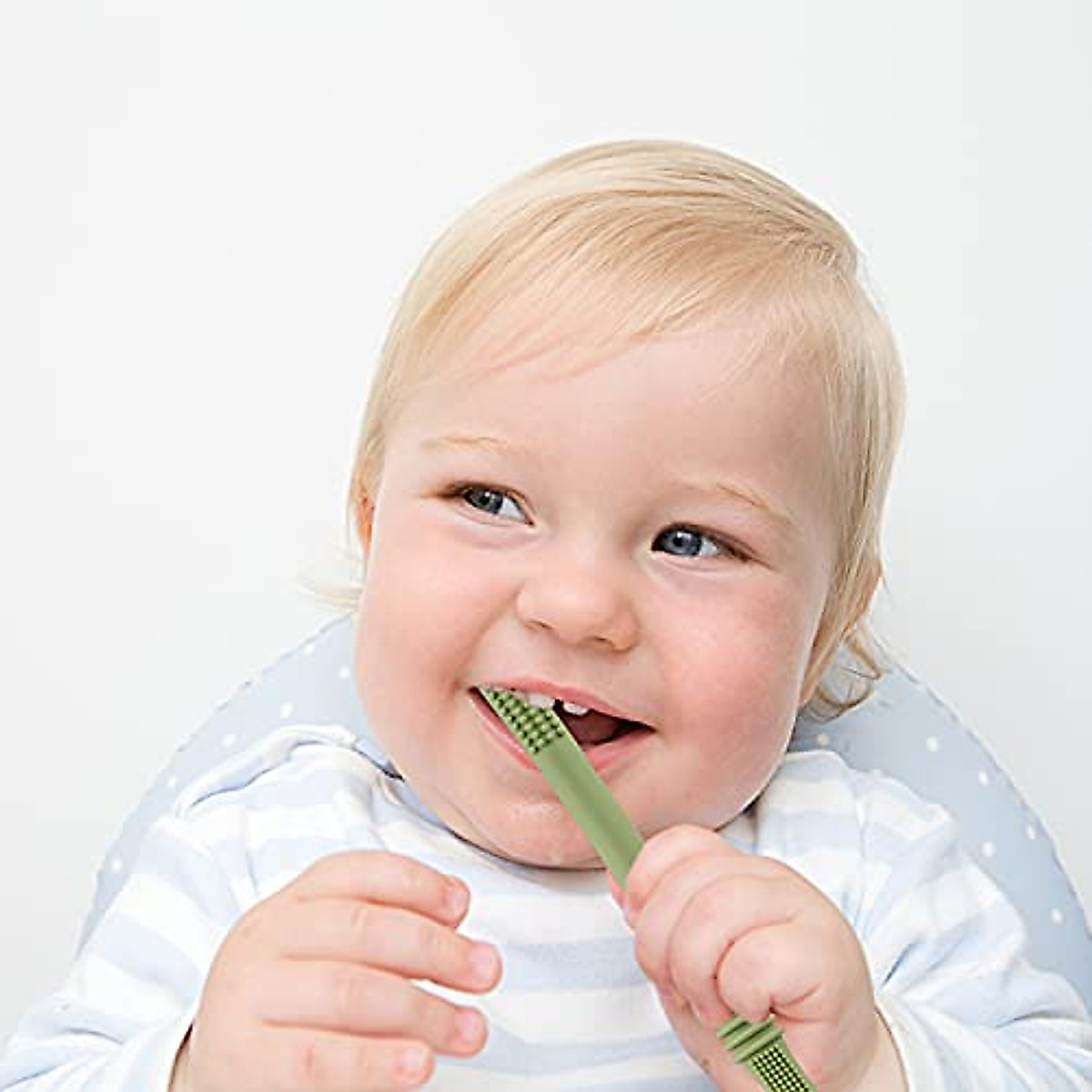 Fu Store Hollow Teether Tube, 6 Pack Chew Straw Toy for Infant Toddlers Silicone Tubes Teething Toys for Babies 3-12 Months BPA Free/Freezable/Dishwasher and Refrigerator Safe