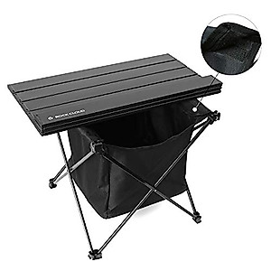ROCK CLOUD Portable Camping Table Ultralight Aluminum Camp Table with Storage Bag Folding Beach Table for Camping Hiking Backpacking Outdoor Picnic, Size M