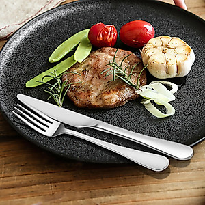 Targzier Dinner Forks,Set of 16 Top Food Grade Stainless Steel Silverware Forks,Forks Silverware,Mirror Polished Fork Set for Home Kitchen,Restaurant,Elegant Stainless Steel Forks,Dishwasher Safe