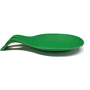 Improved Flexible Silicone Spoon Rest | Spoon Rests for Kitchen | Spoon Holder | Silicone Utensils | Ladle Holder | Spoon Holder for Kitchen | Utensil Rest | Kitchen Spoon Rest - (Green, 1)